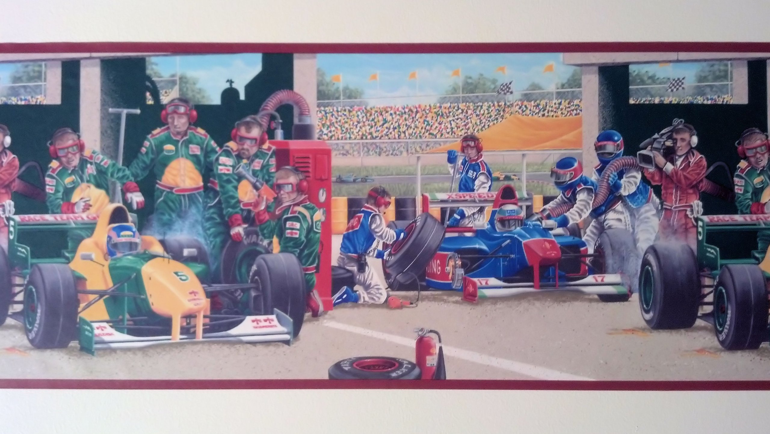 Race Track Wallpaper Border