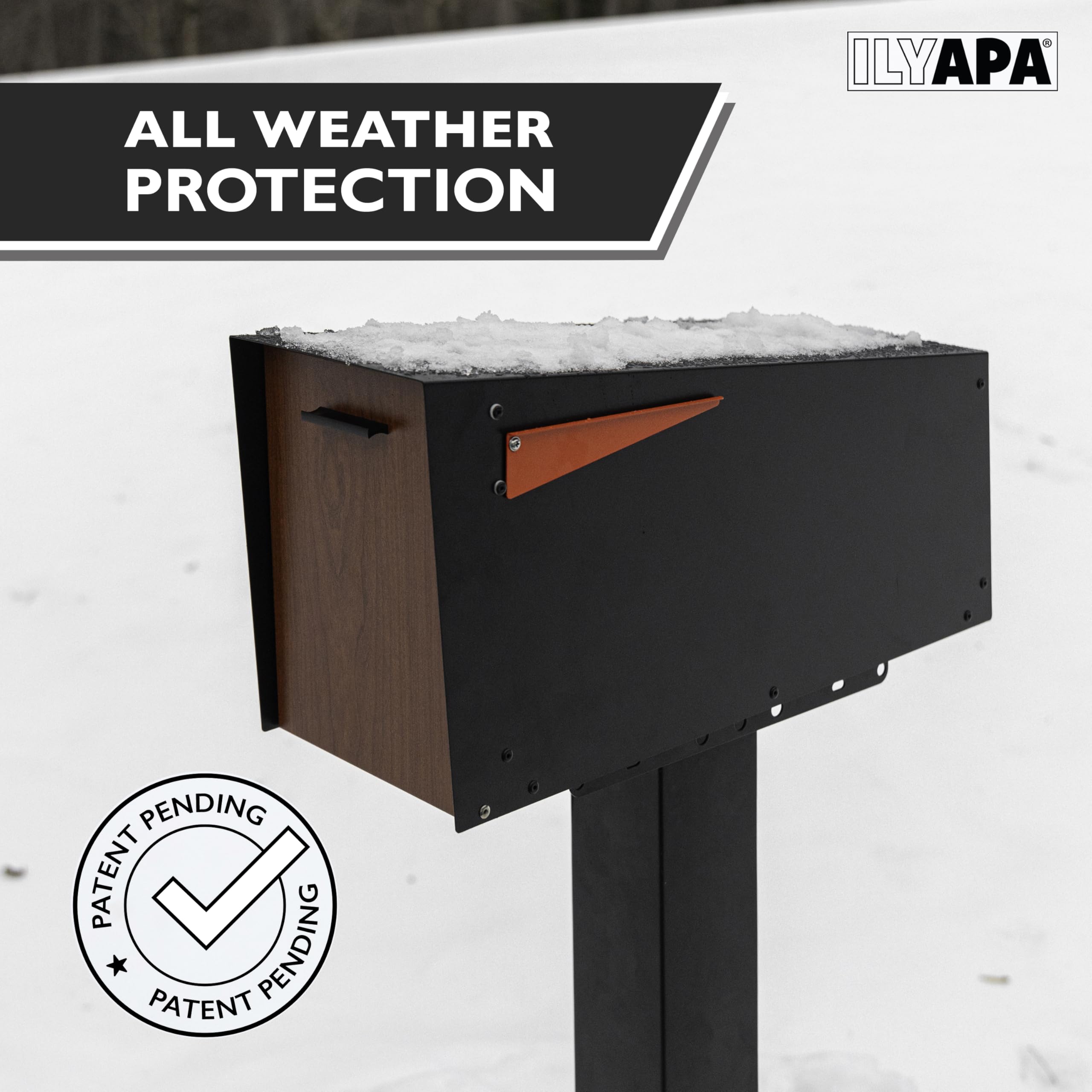 Snapklik.com : Modern Mailbox Post Mount - Large Mailbox For Outside ...