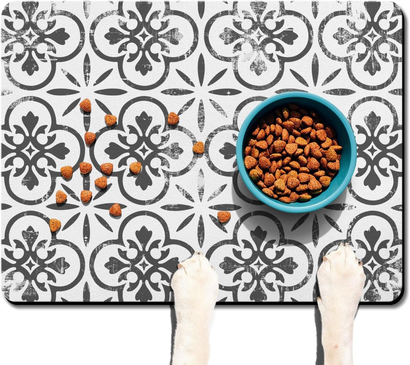 Amazon.com: Dog Food Mats for Floors Absorbent, Pet Cat Food Mat ...