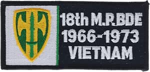 Amazon.com: 18th MP Brigade 1966-1973 Vietnam 4" Embroidered Patch ...