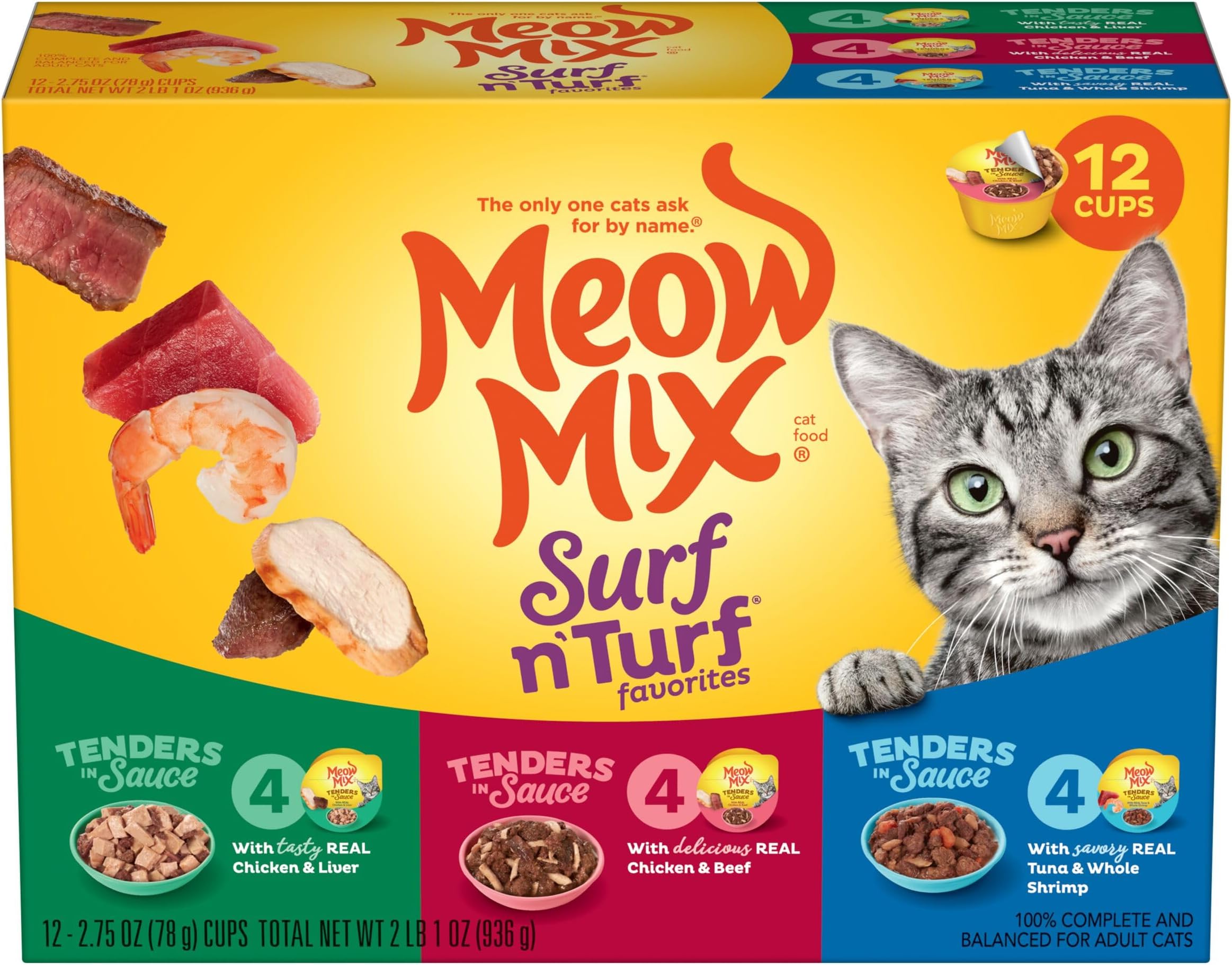 Amazon.com: Meow Mix Market Select Cat Food, Beef & Poultry Variety ...