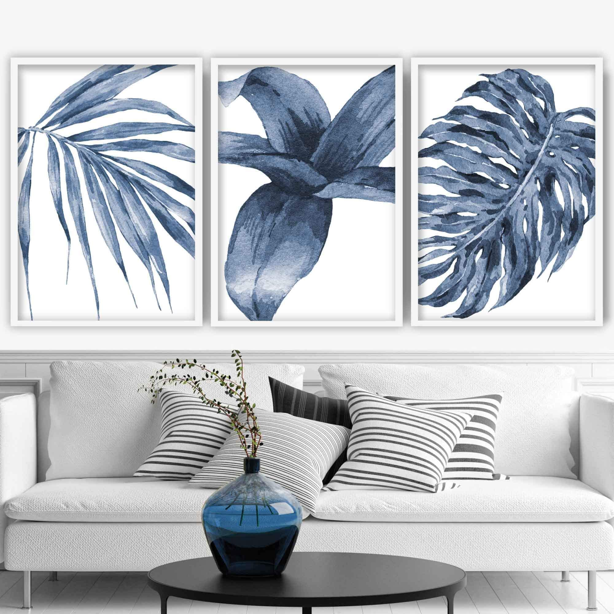 Artze Wall Art From Original Watercolour Monstera Papyrus Art Prints 3 ...