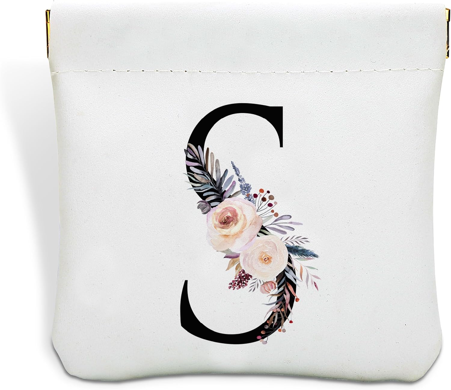 Amazon.com: Personalized Initial Letter S Pouches for Purse, Travel ...