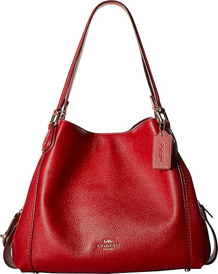 COACH Pebbled Leather Edie 31 Shoulder Bag Li/Jasper One Size: Handbags ...
