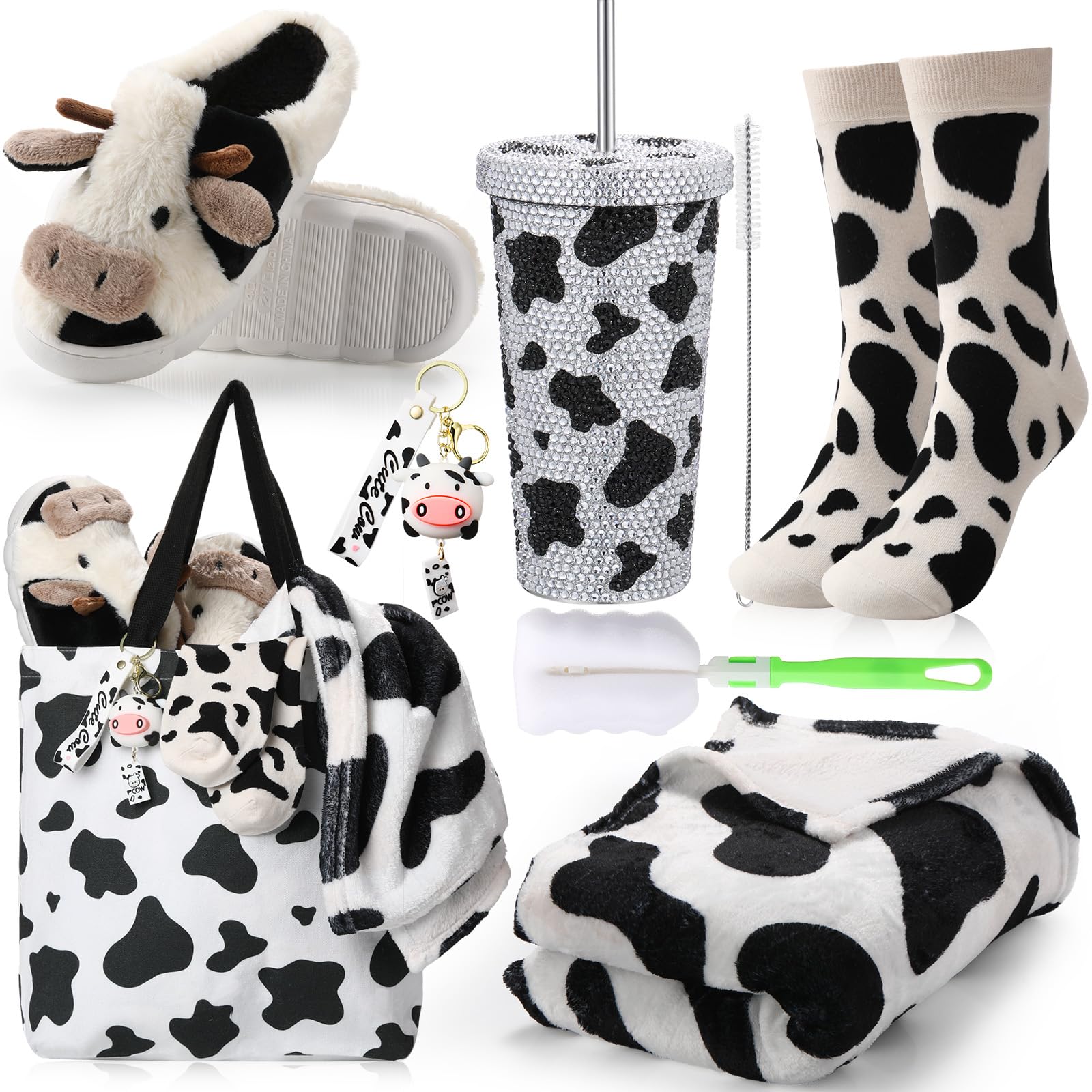 Amazon.com | FillTouch 6 Pcs Cow Print Stuff Gifts for Women Includes ...