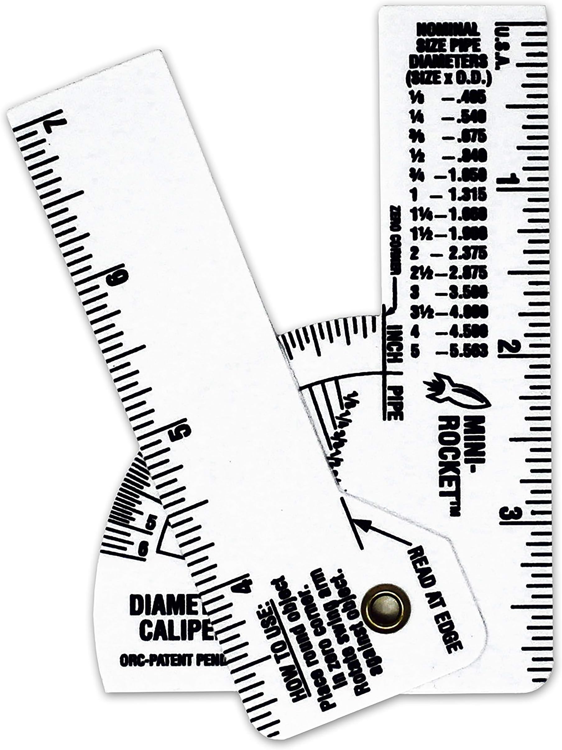 Amazon.com: Mini-Rocket: Mini Pipe / Diameter Caliper and Ruler ...