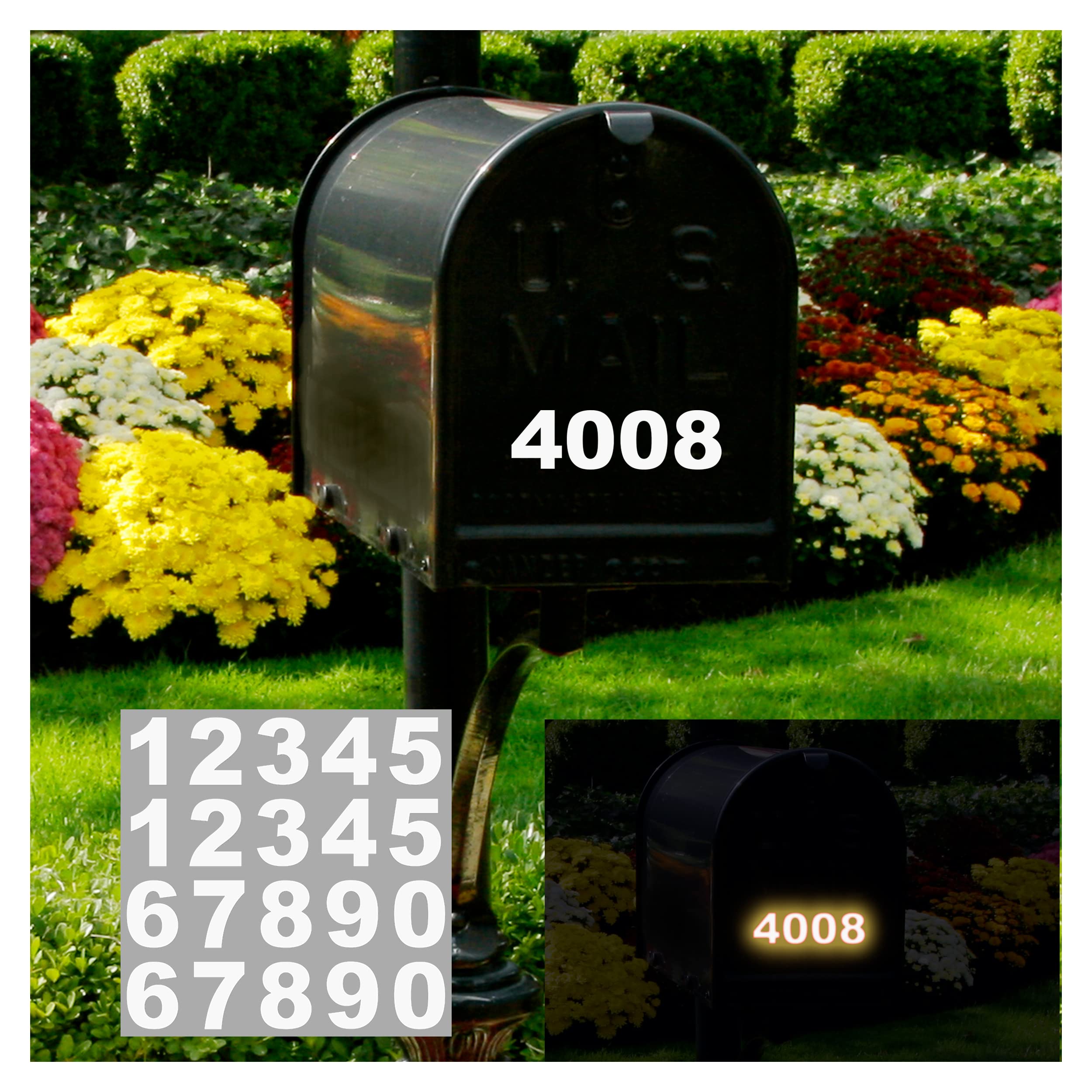 Snapklik.com : iSYFIX Reflective Vinyl Numbers Stickers,2 Inch Self ...