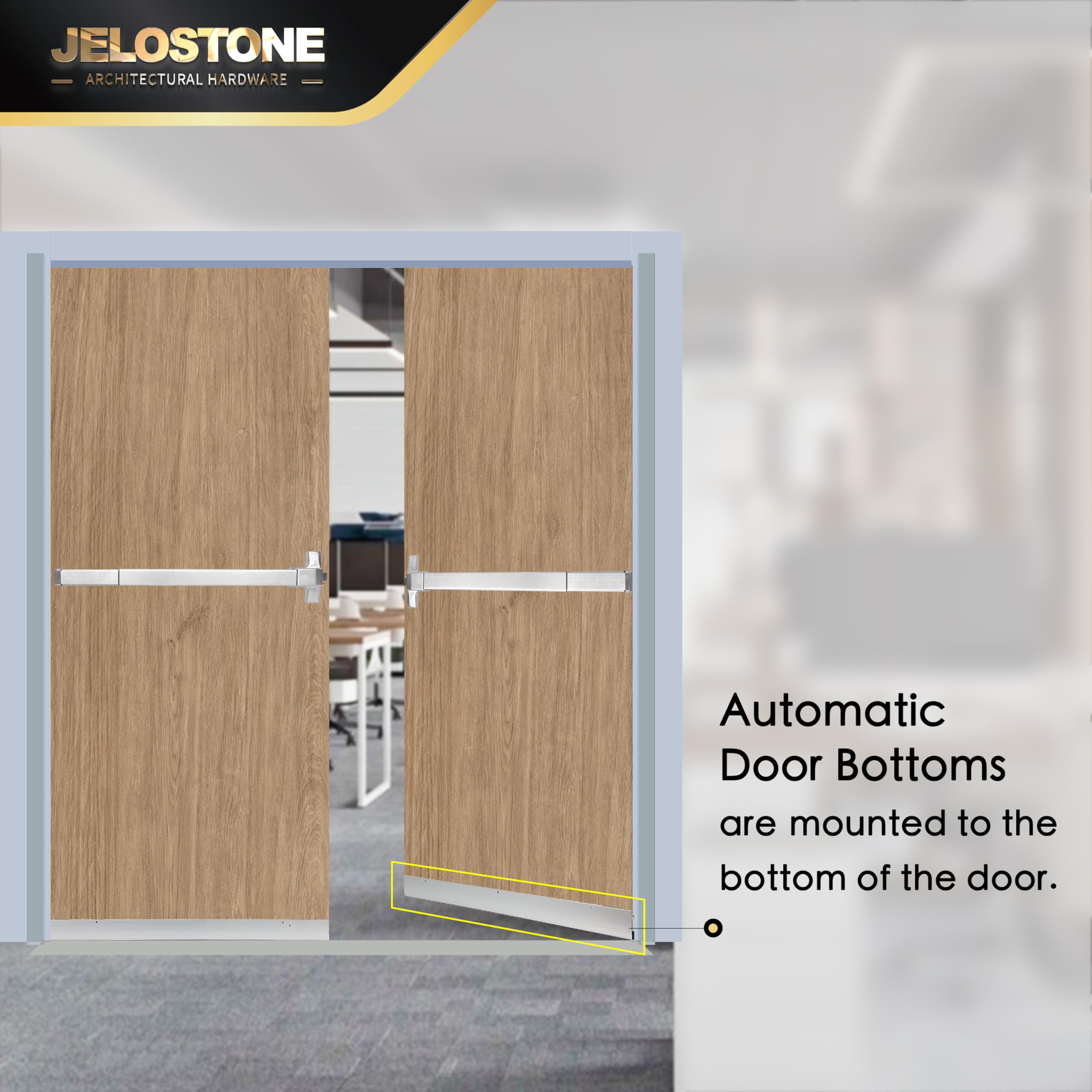 Mortise Door Bottom Pemko 420APKL 60 60" Automatic Door Bottom With