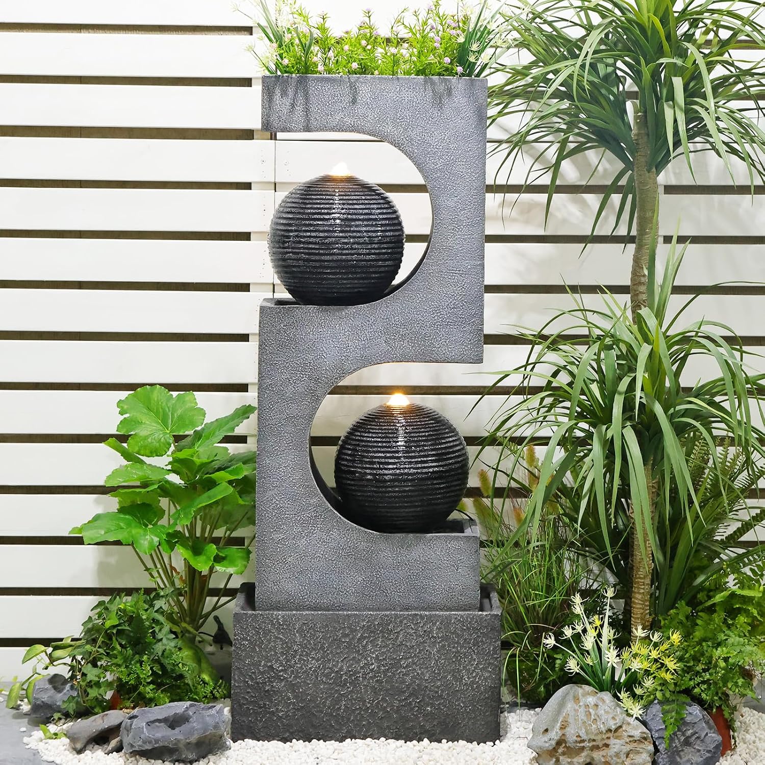 Fuentes de agua para interiores y exteriores, gran 46.05 pies de alto ...