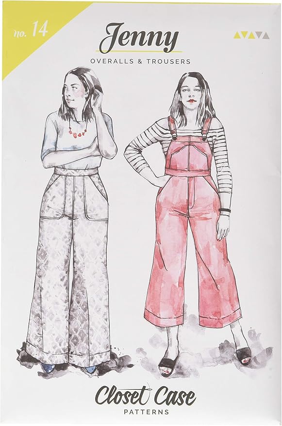 Amazon.com: Closet Case Studio Jenny Overalls and Trousers Pattern ...