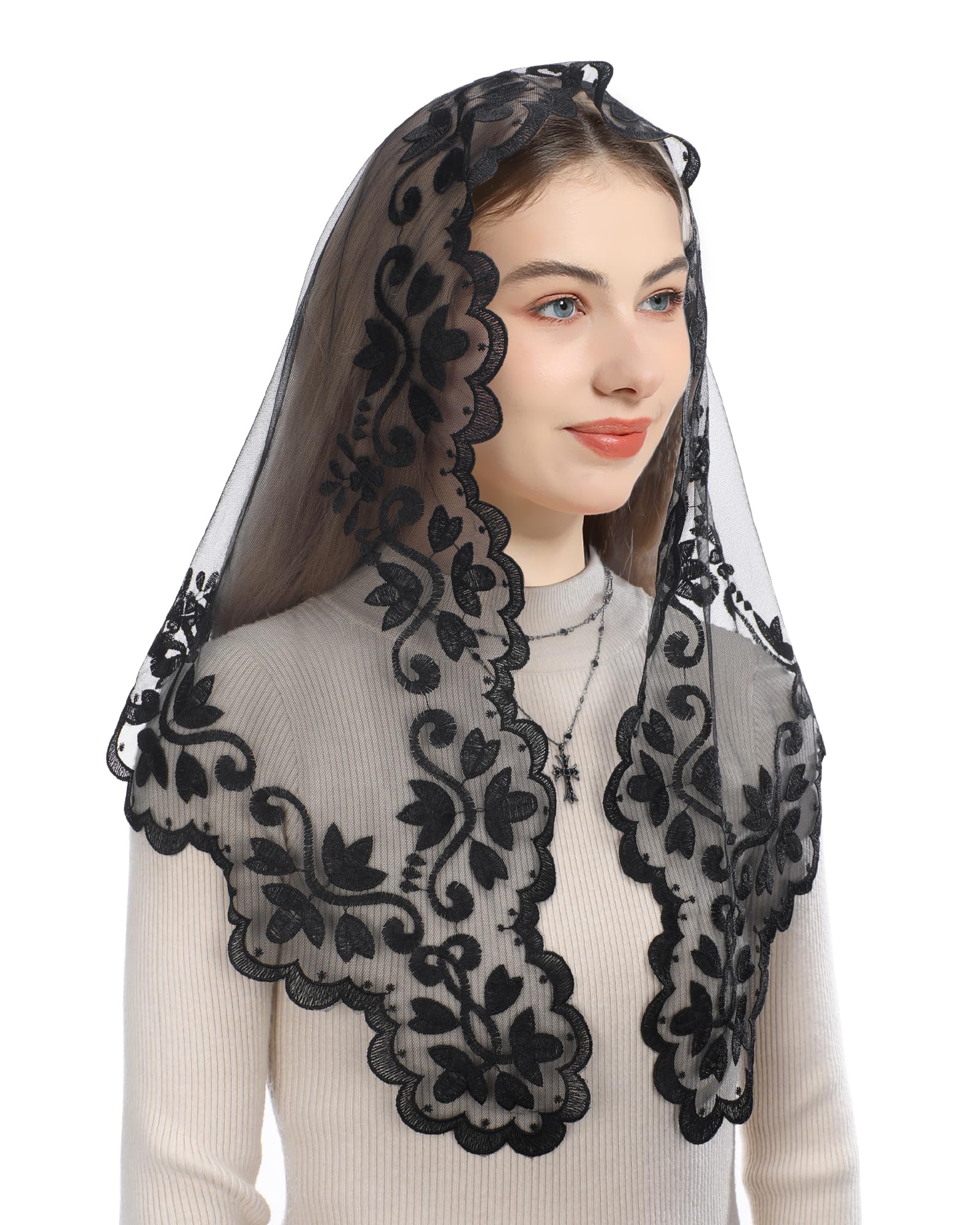 Snapklik.com : Triangular Religious Veil-Catholic Church Simple Letter ...