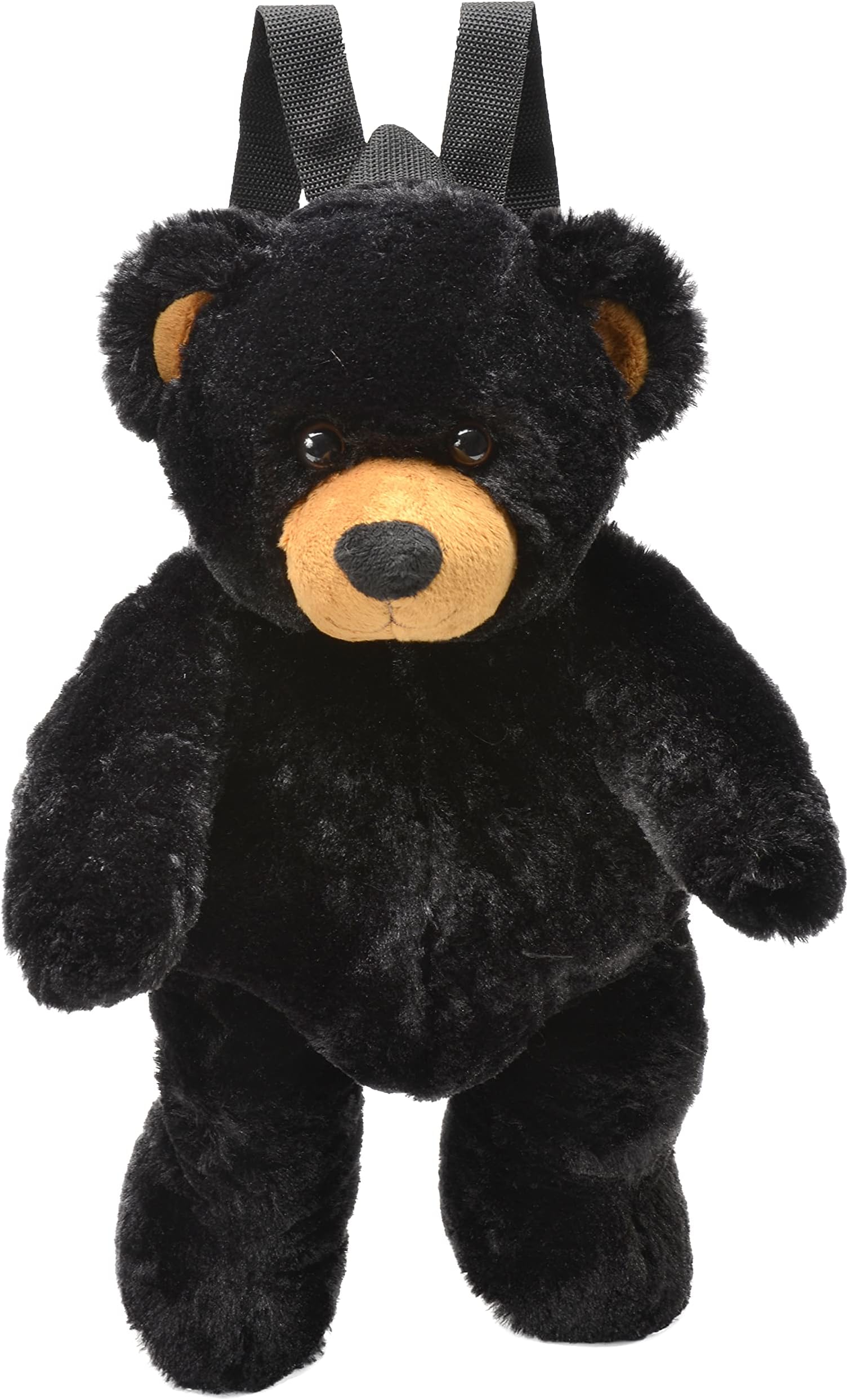 Amazon.com | Unipak 1874BK Soft Plush Black Bear Backpack with ...