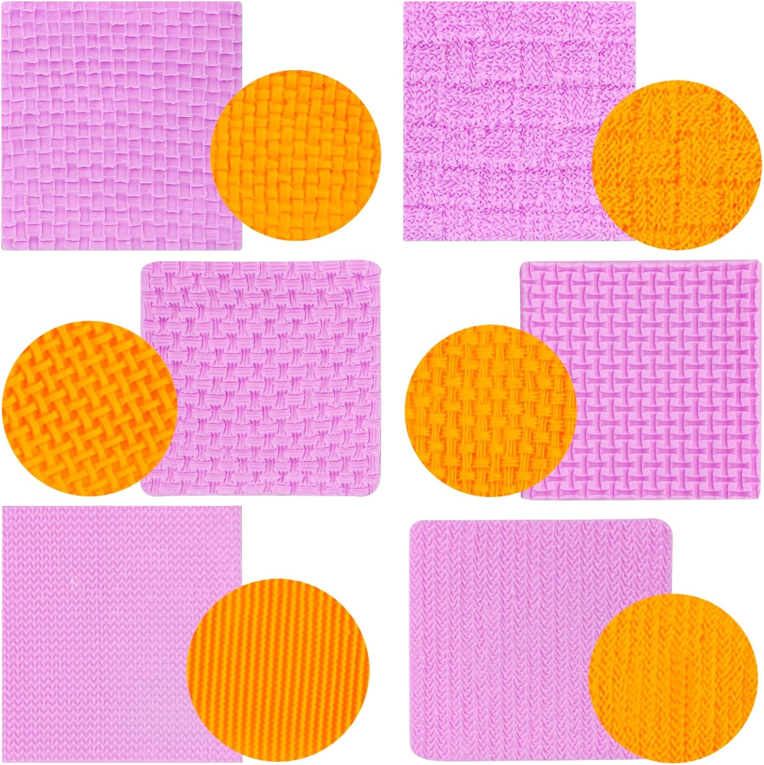 Amazon.com: Knitting Sweater Silicone Molds Sweater Texture Stamp Mat ...