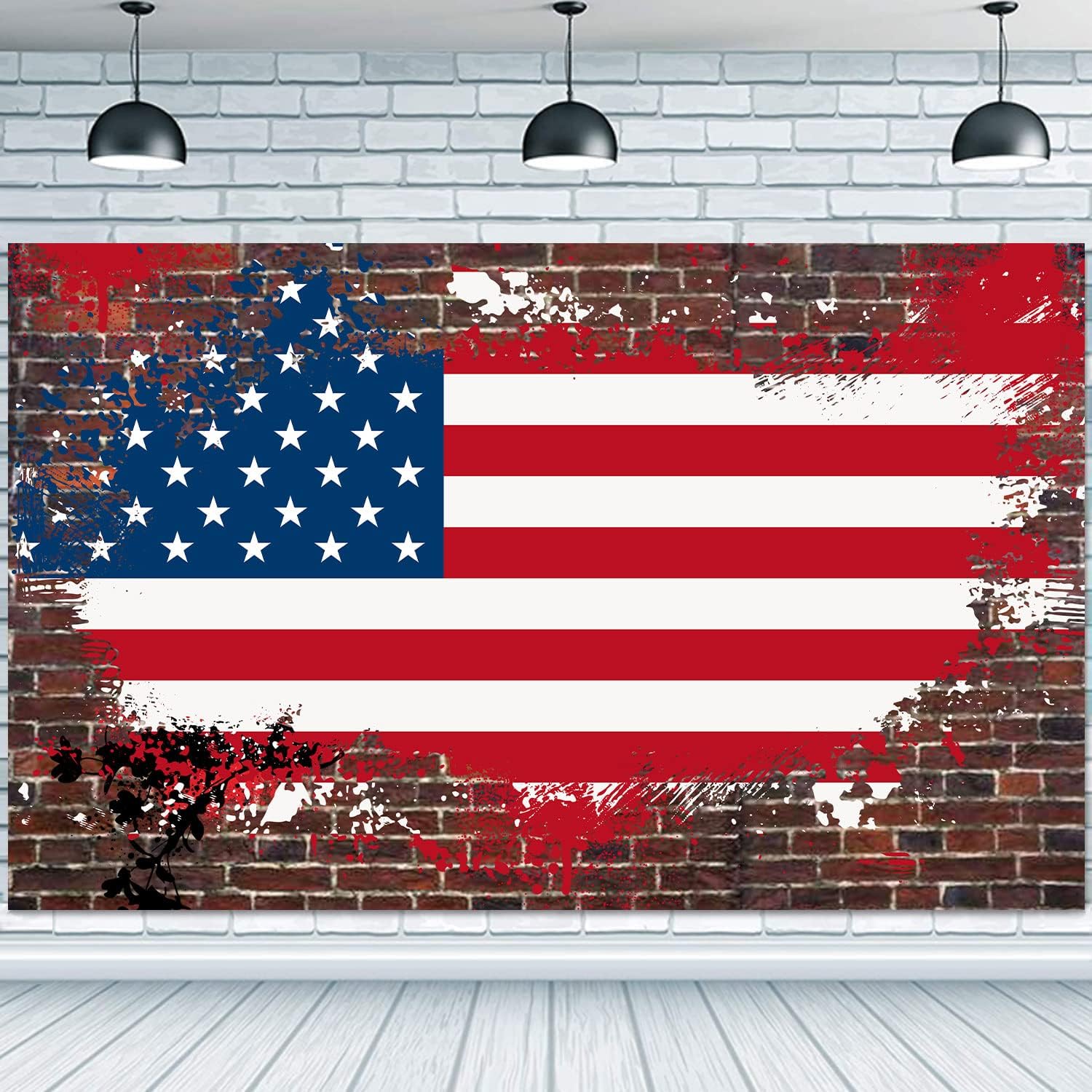Amazon.com : TERSUM Fabric American Flag Photography Backdrop, 7x5ft ...