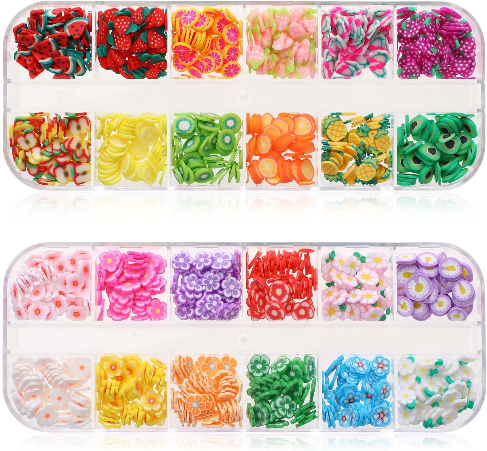 Amazon.com: 2 Boxes Fruit Slices Charms Crystal Mash Nail Art Slices ...