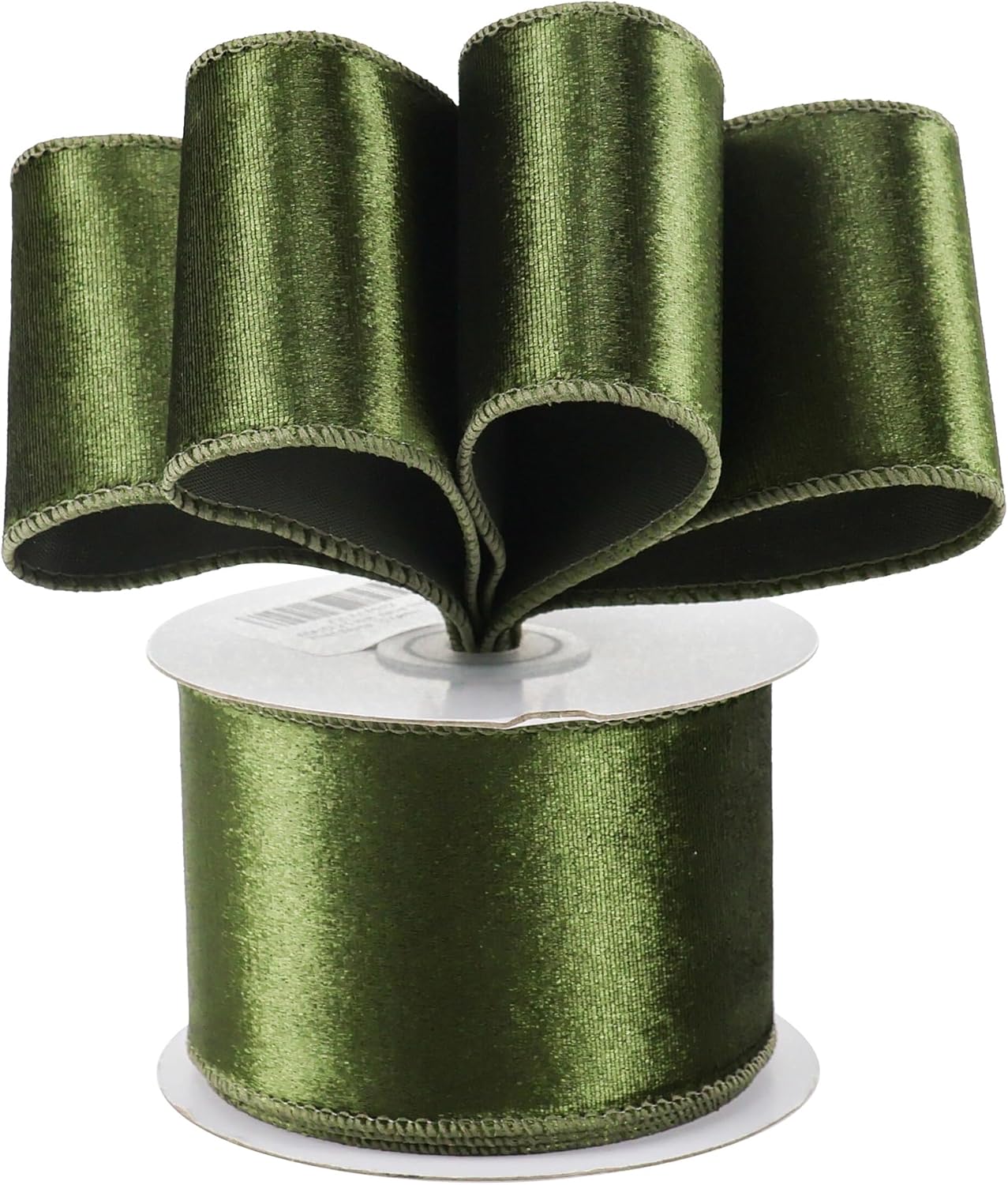 Amazon.com: AIMUDI Olive Green Velvet Wired Ribbon 2.5 Inch Green ...