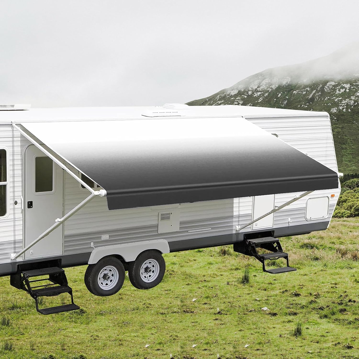 Amazon.com: Manual RV Awning Retractable Complete Awning Kit RV Camper ...