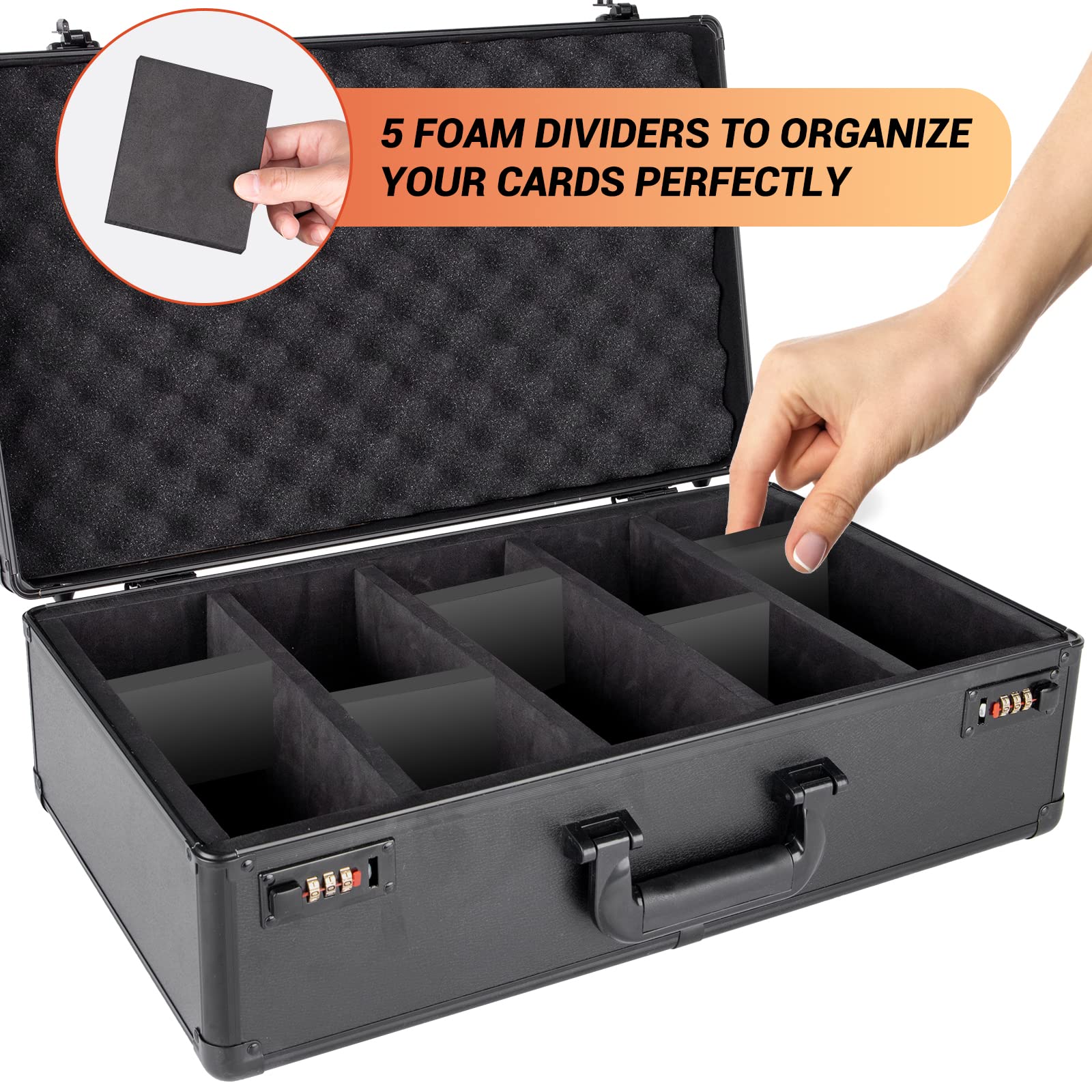 2023 NEW Graded Card Storage Box with Coded Lock, Sports Card Storage ...