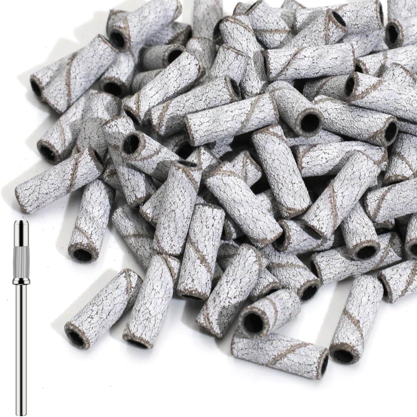 Amazon.com: ERUIKA 100pcs Nail Drill Bits Small Sanding Bands with ...