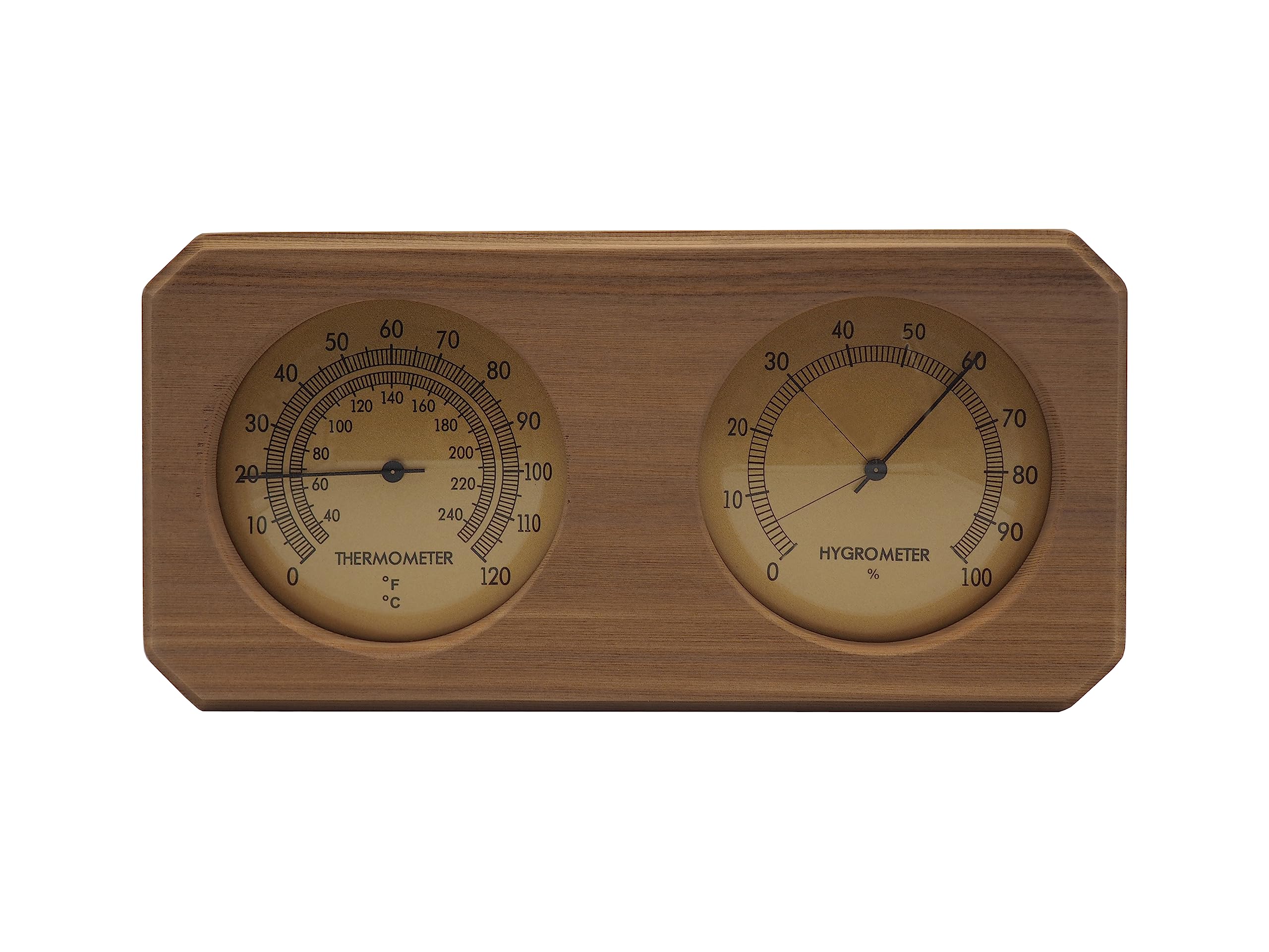 Snapklik.com : HSE Cedar Sauna Thermometer & Hygrometer - 2-in-1 Mechanical Instrument