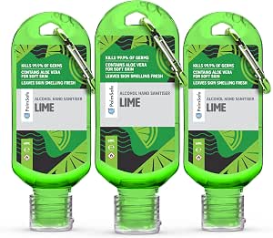 Palm Safe Lime 3 Pack 60ml Anti Bacterial Premium Hand Sanitiser Travel ...