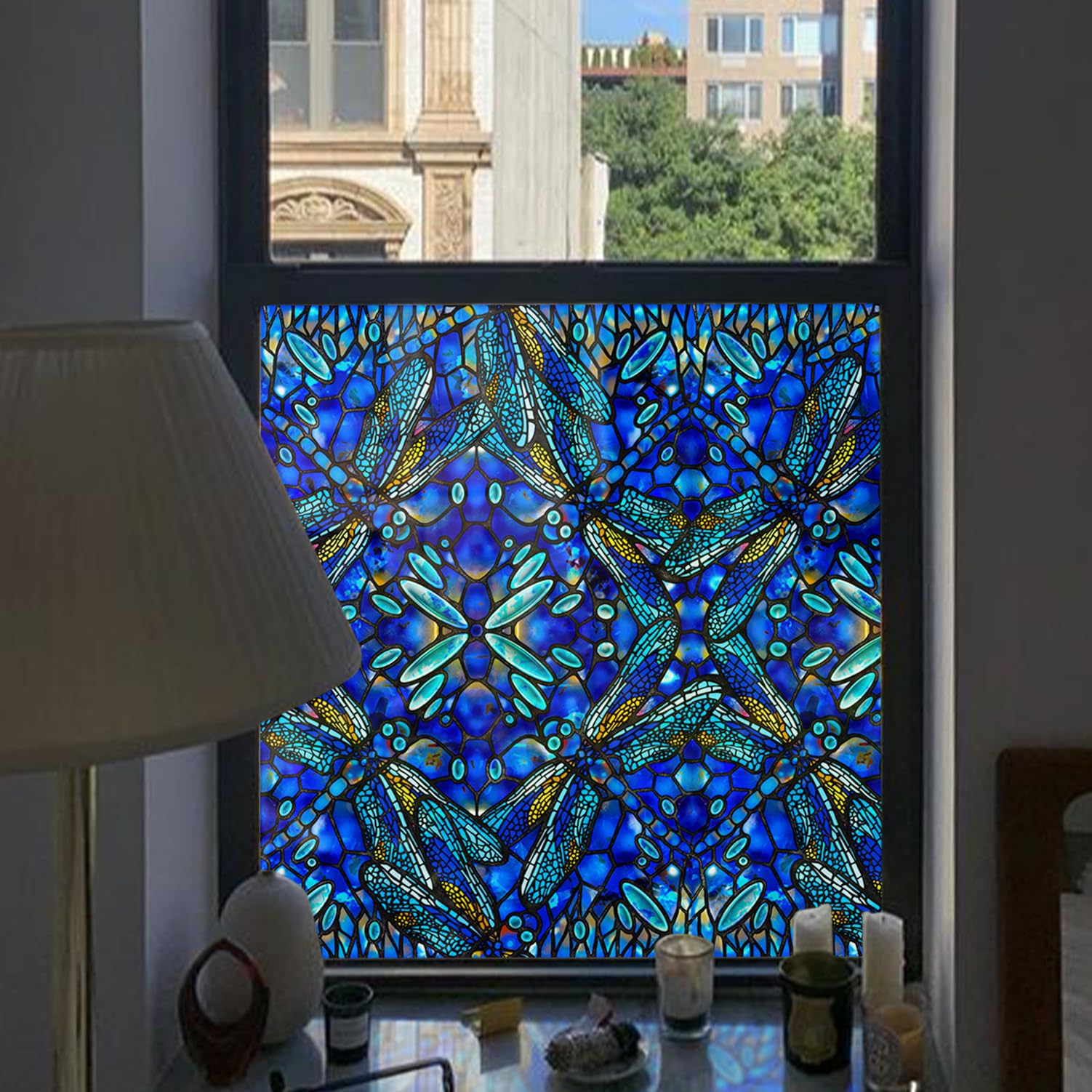 Amazon.com: Chicskin Original Hand Drawn Privacy Frosted Stained Glass ...