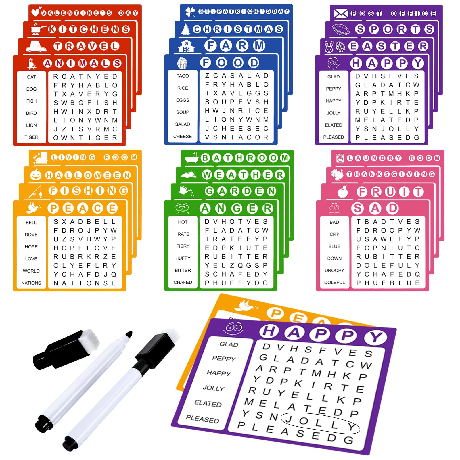Amazon.com: Dementia Activities for Seniors, 12 Pcs Word Search Books ...