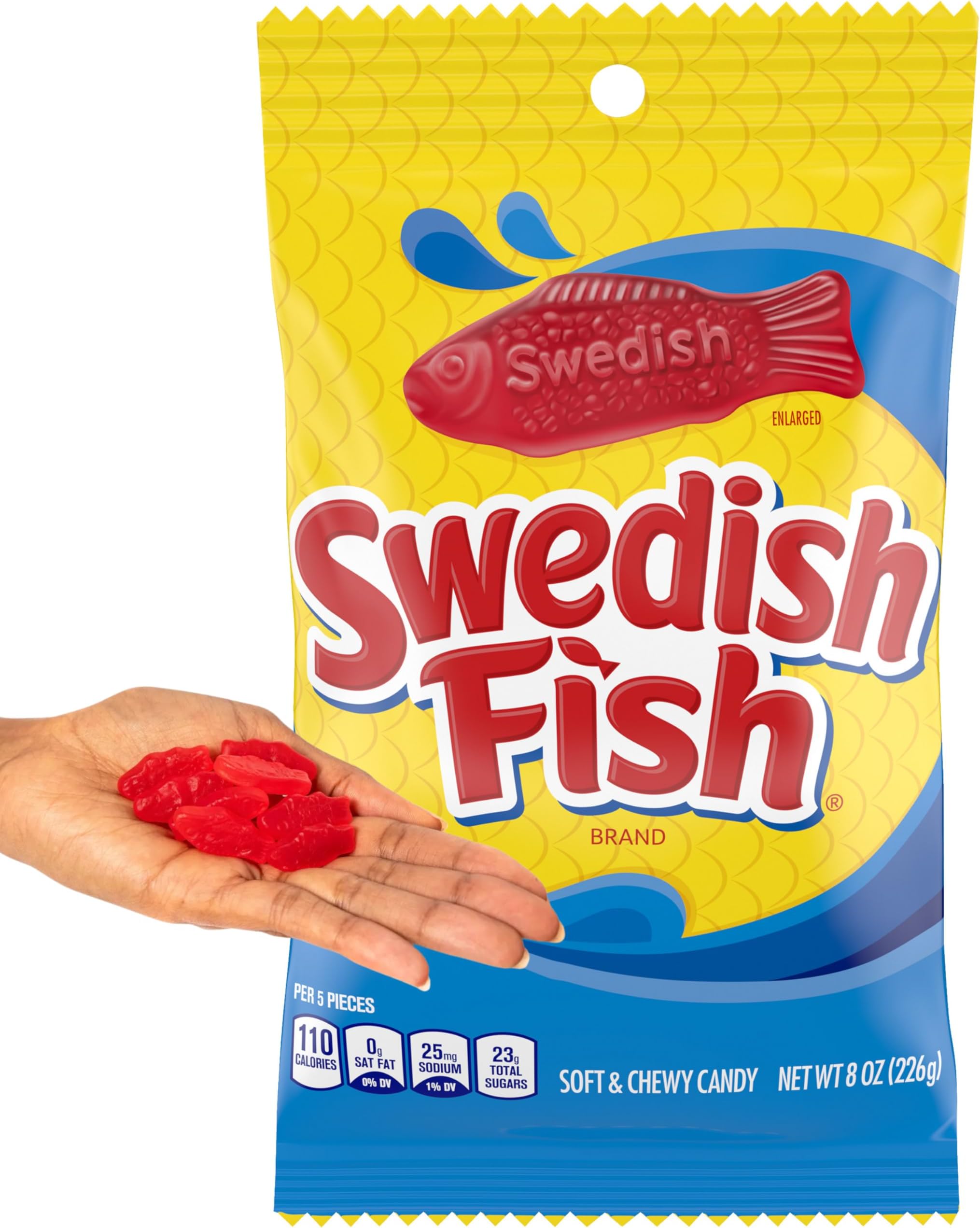 Amazon.com : Kidu Swedish Fish Soft & Chewy Candy 8 Ounce Bag : Grocery ...