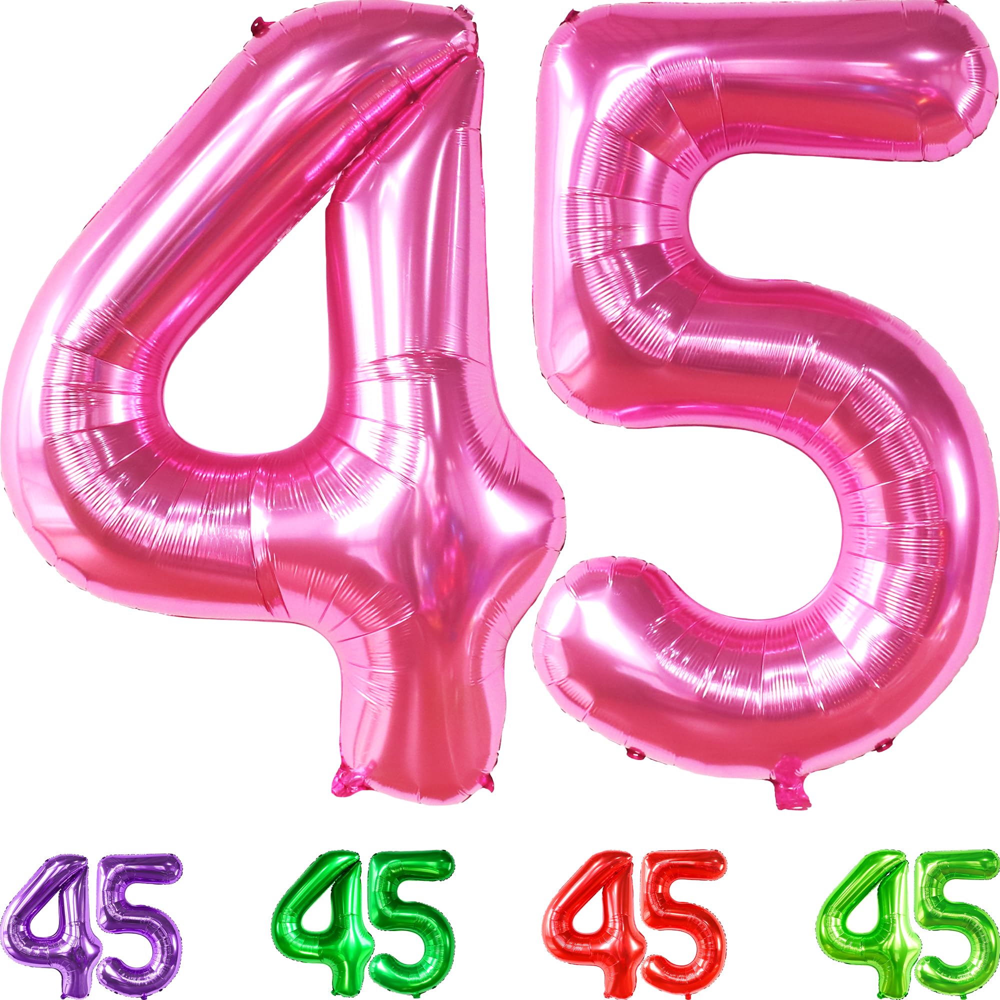 Amazon.com: KatchOn, Giant 45 Balloon Number Hot Pink - 40 Inch | 45th ...