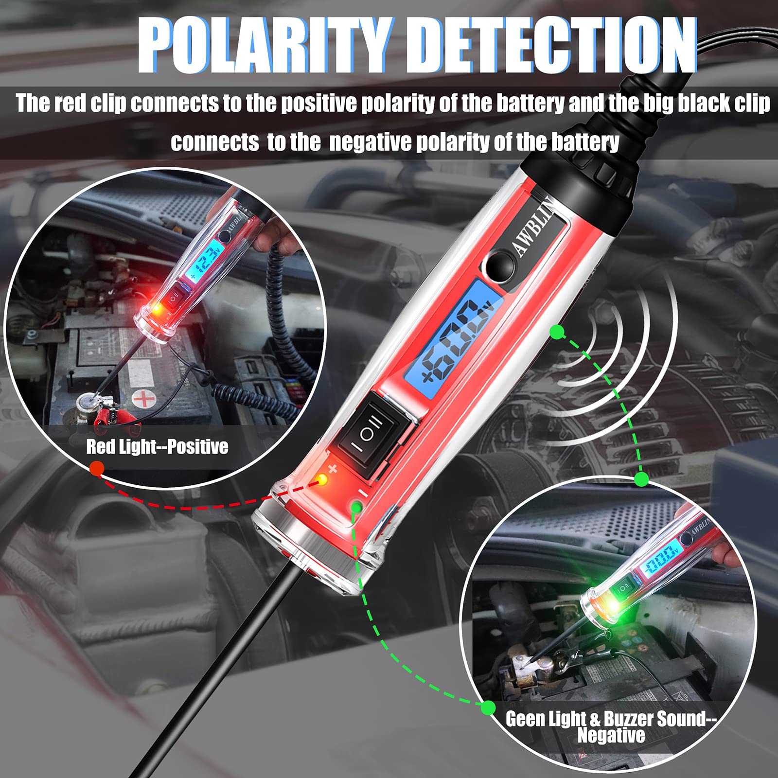 Snapklik.com : AWBLIN Power Circuit Probe Tester, LCD Digital ...