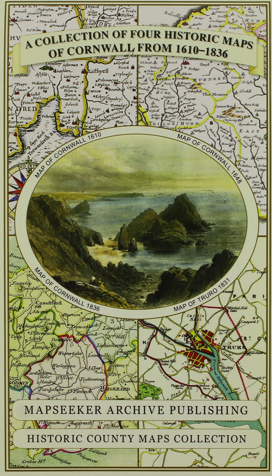 Cornwall 1611 1836 Fold Up Map That Features A Collection | Desertcart GB