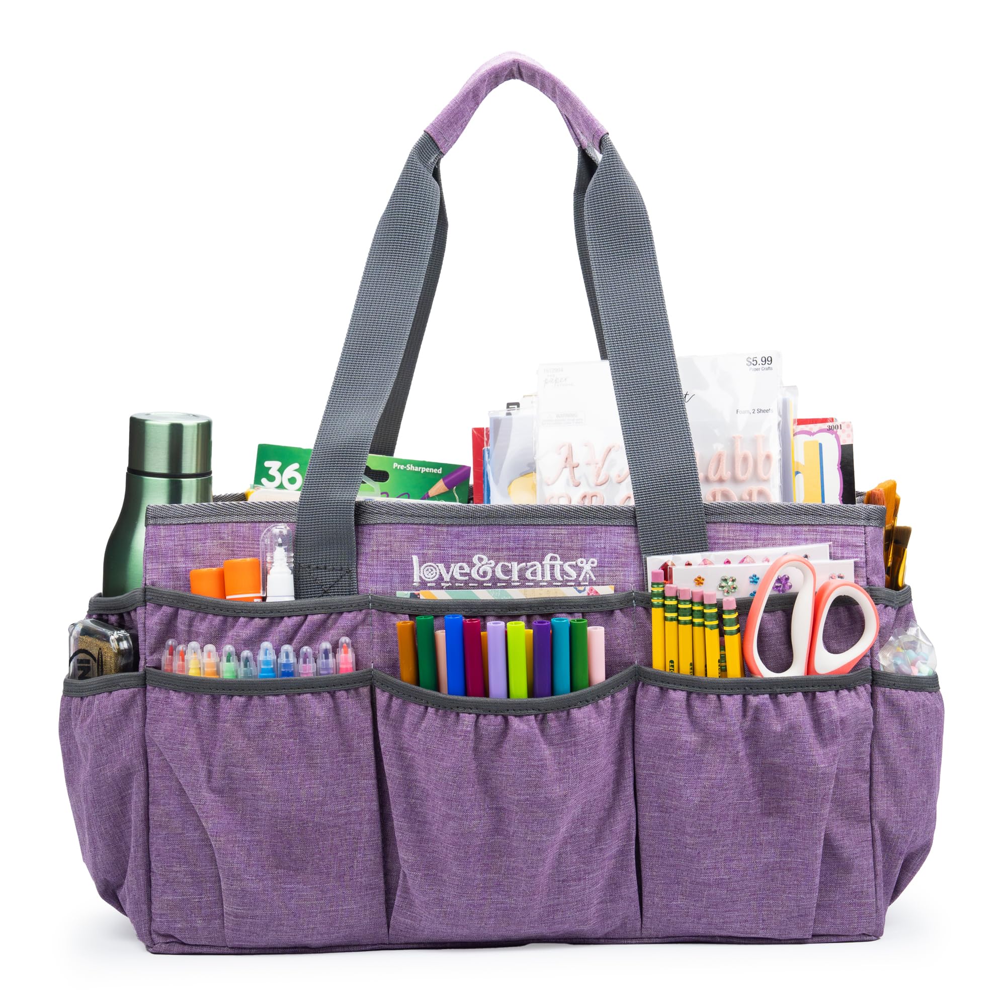 Amazon.com: Large Craft Organizer Tote Bag - Art Bag 16 x 7.9 x 9.5 ...