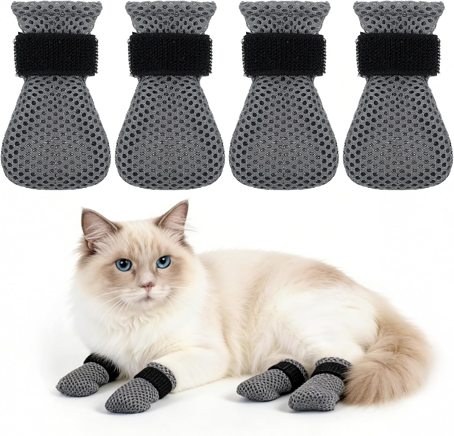 Amazon.com : 4Pcs Cat Mittens to Prevent Scratching, Adjustable Cat ...