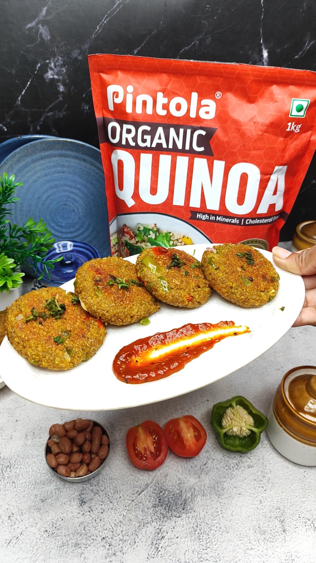 Pintola Organic Quinoa 1kg, Cereal for Breakfast, High in Protein ...