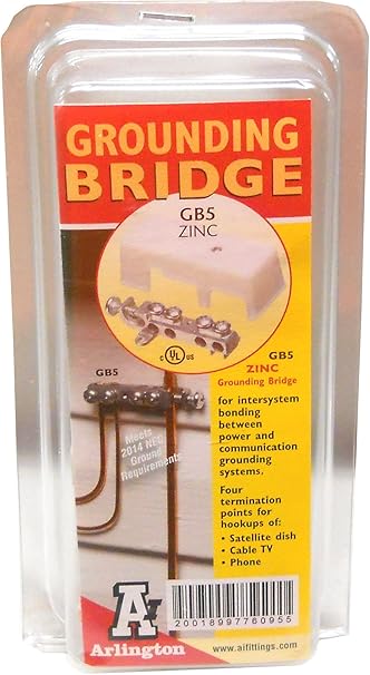 ARLINGTON GB5 White Intersystem Zinc Grounding Bridge Plastic Cover 4-1 ...