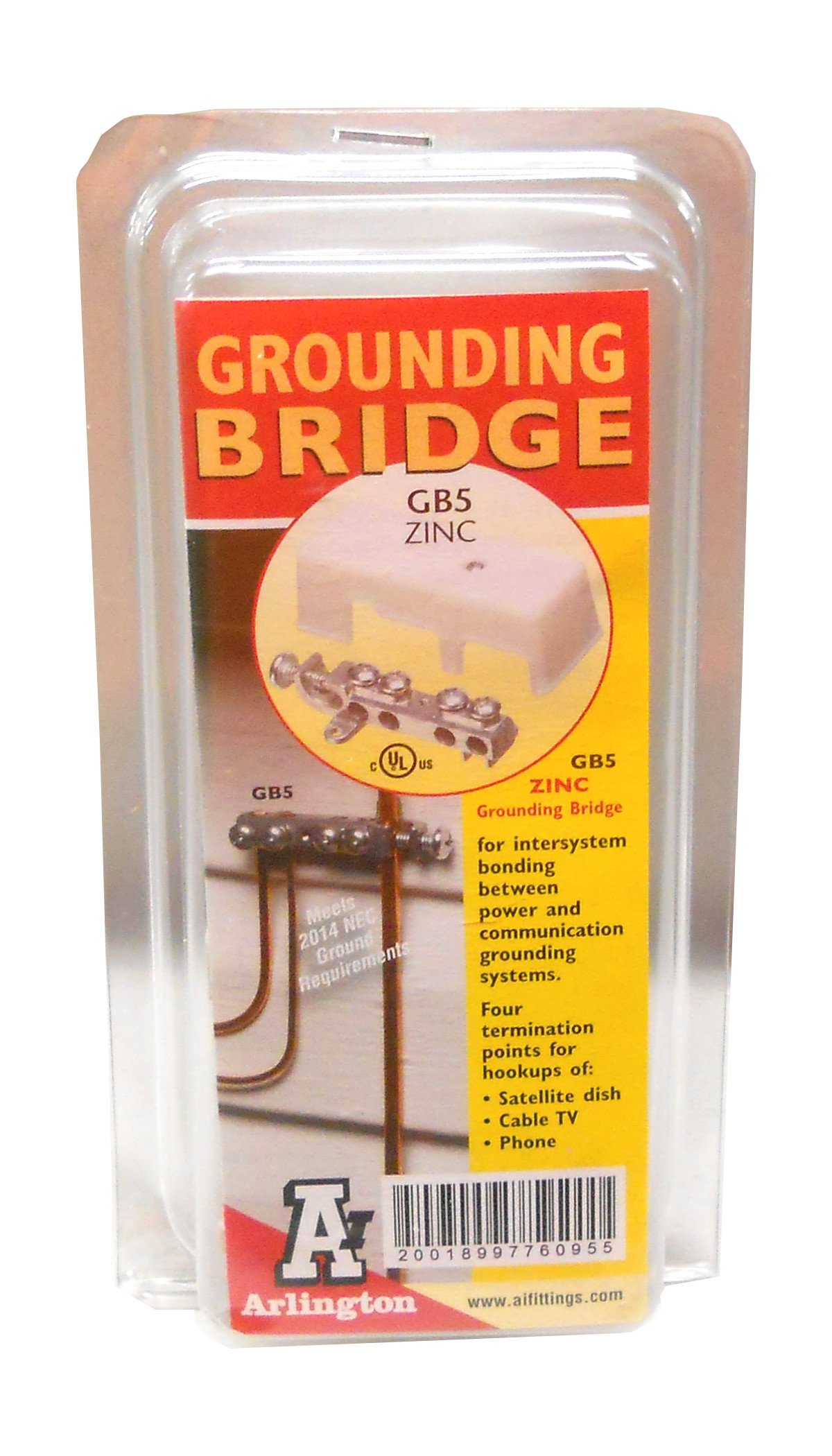 ARLINGTON GB5 White Intersystem Zinc Grounding Bridge Plastic Cover 4-1 ...