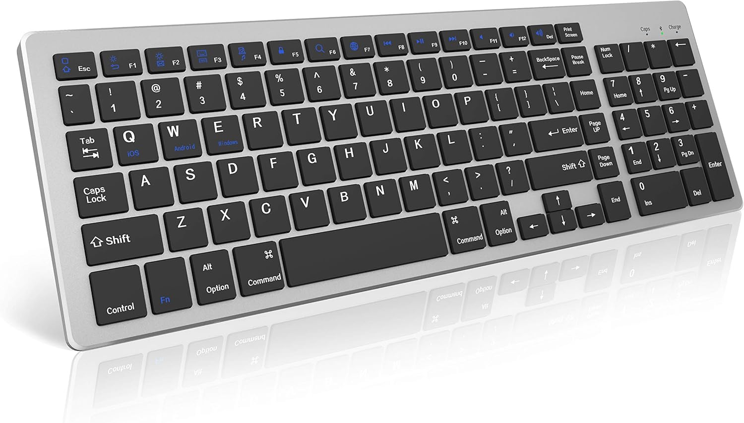 Wireless Bluetooth Keyboard Rechargeable: Ergonomic Keyboard for ...
