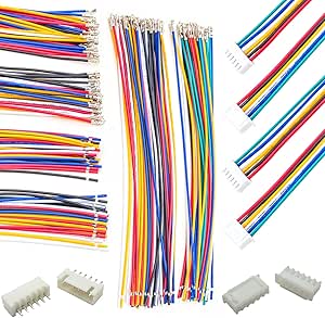 Amazon.com: Kidisoii XH 2.54mm JST Male Housing with 22AWG Pre-Crimped Wire,JST XHP-6,2/3/4/5/6 ...
