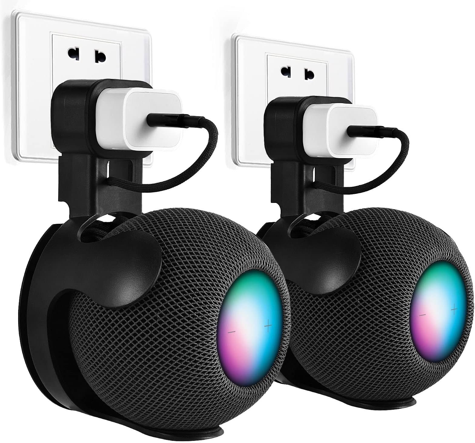 Amazon.com: CUHIOY Outlet Wall Mount Holder for Homepod Mini, Plug ...