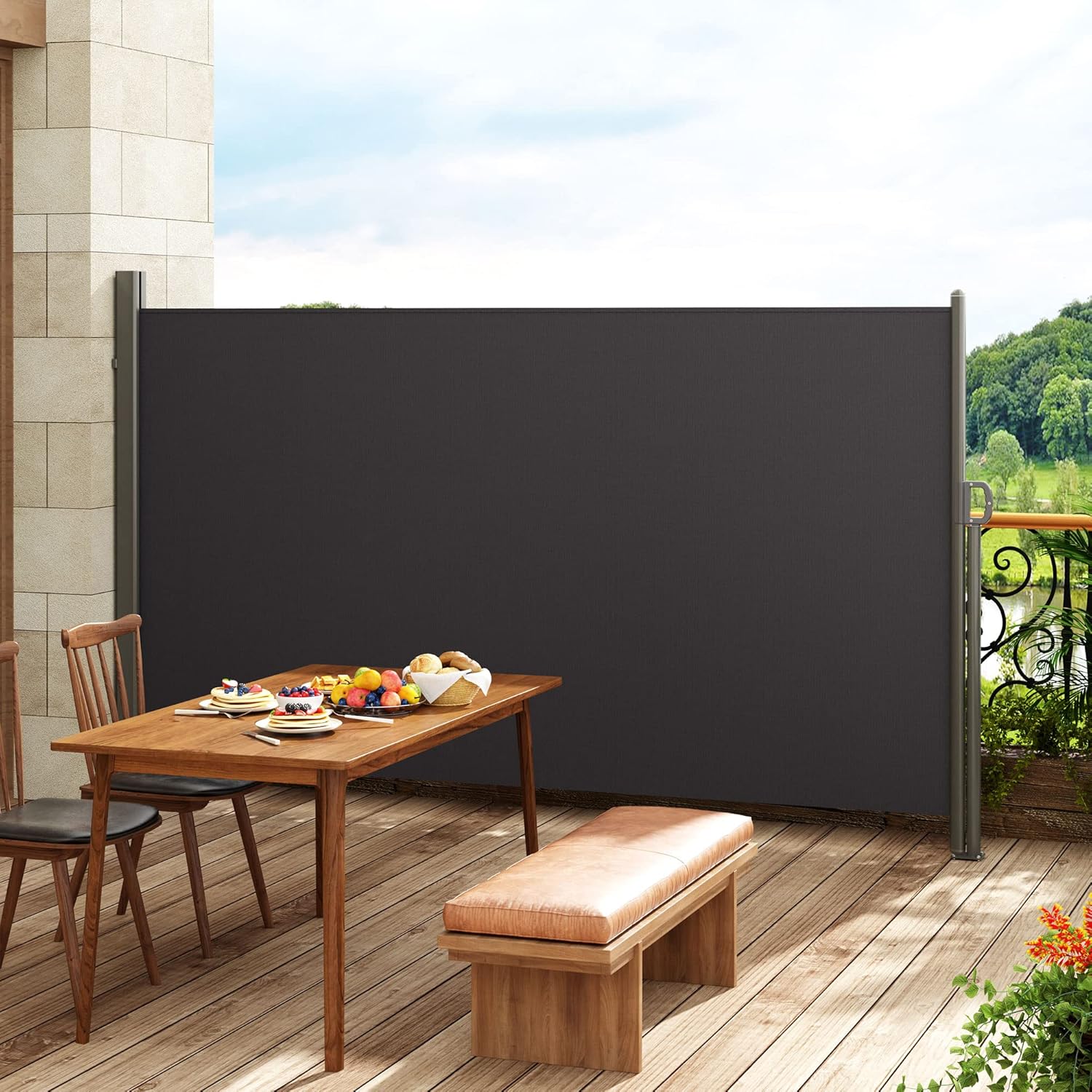 Amazon.com : SogesHome 71'' Retractable Side Awning, Patio Folding Side ...