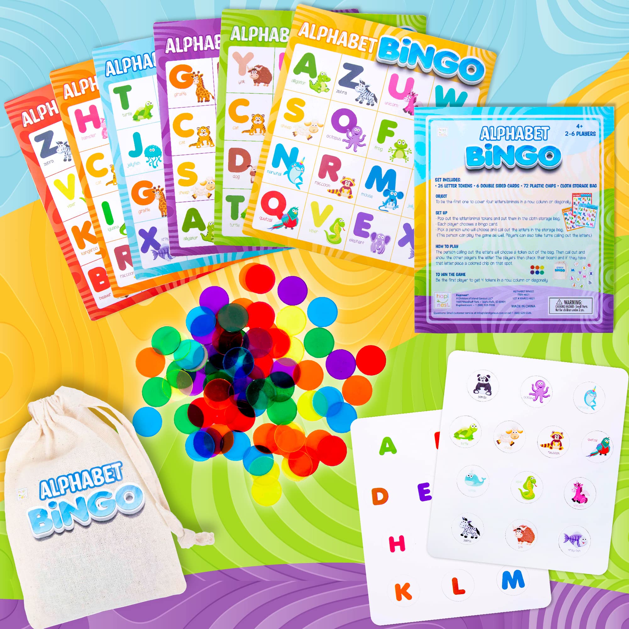 Snapklik.com : Alphabet Bingo ABC Letter Preschool Learning Board Game ...