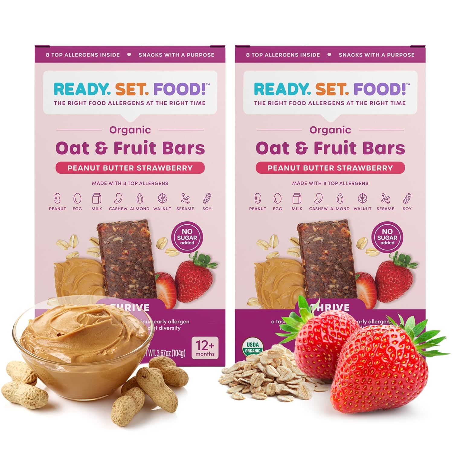 Amazon.com: Ready Set Food Organic Oat & Fruit Bars – Safe & Easy Early ...