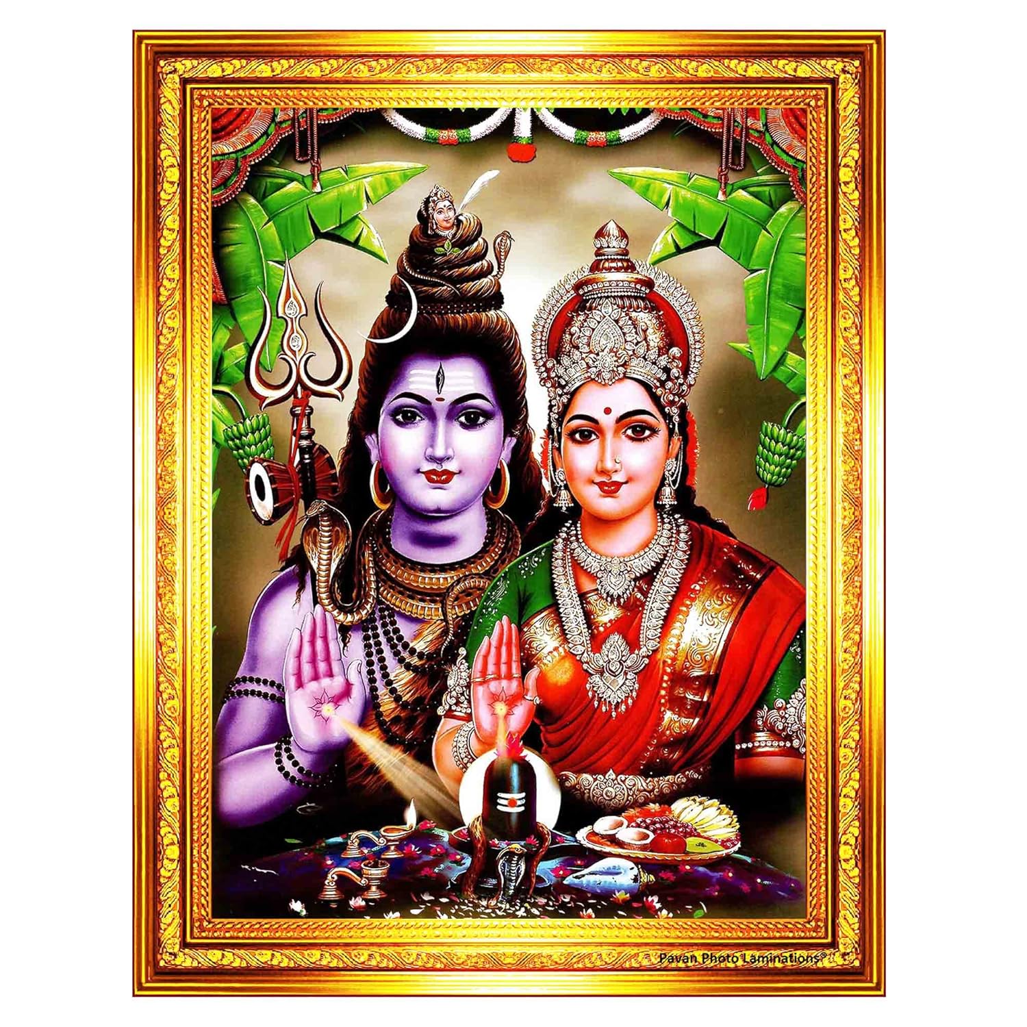 Pavan Photo Laminations Shiv Parvati Lord Shiva Parvathi Shivji Sivan ...