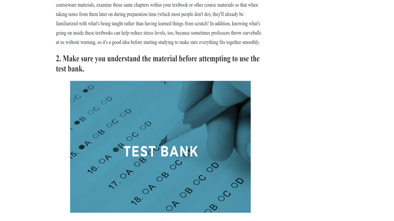 Tips For Using Test Banks - App on Amazon Appstore