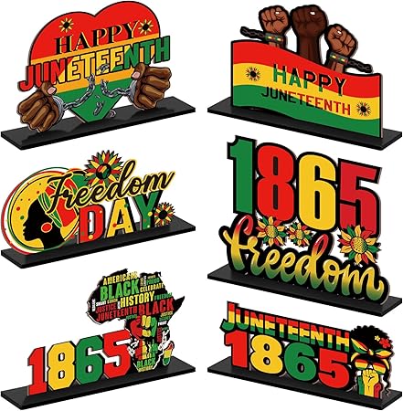 Amazon.com: Suzile 6 Pieces Juneteenth Table Decorations Black History ...