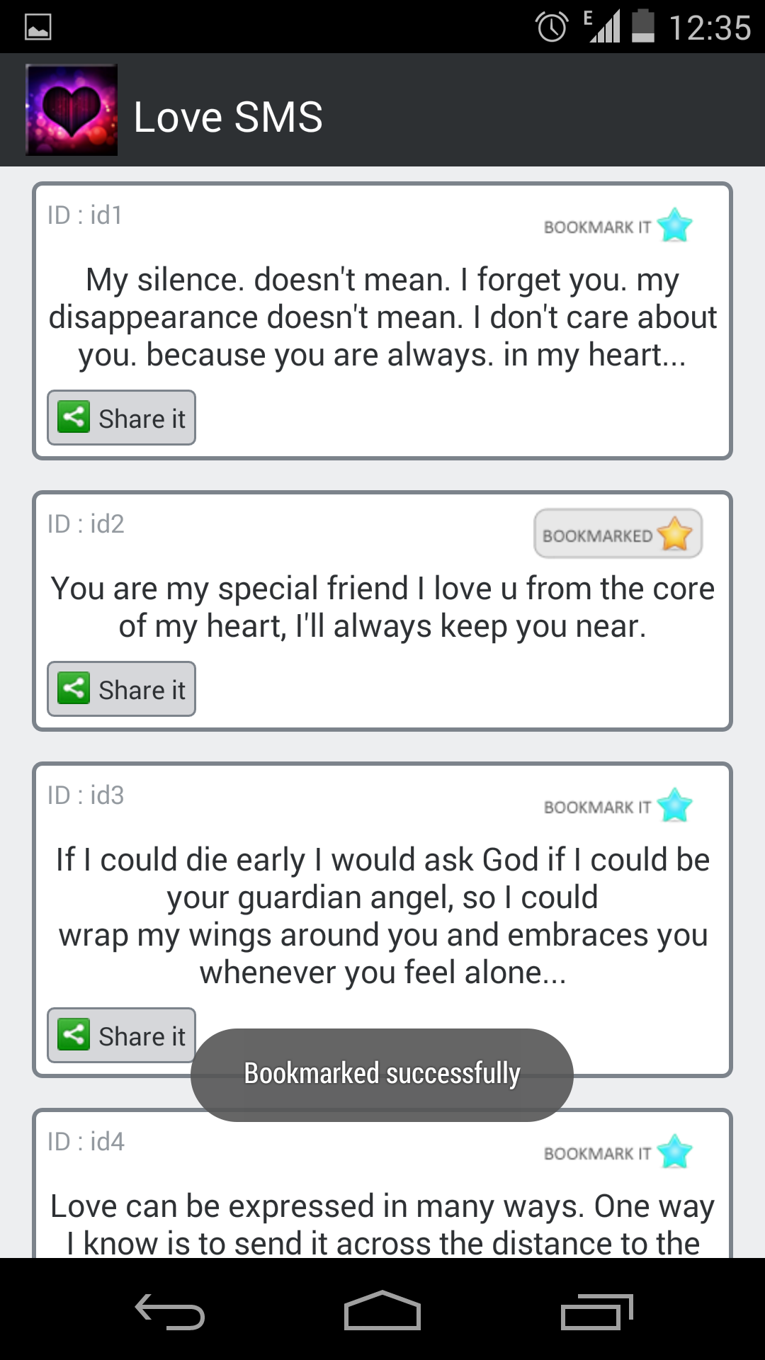 +1000 Cute Love SMS Collection - App on Amazon Appstore