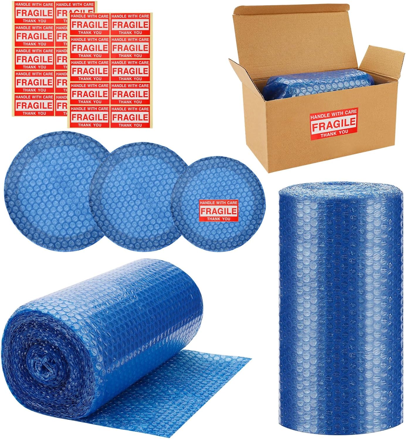 2-Pack Bubble Cushioning Wrap Rolls for Packing Moving Shipping,12"x 72 ...
