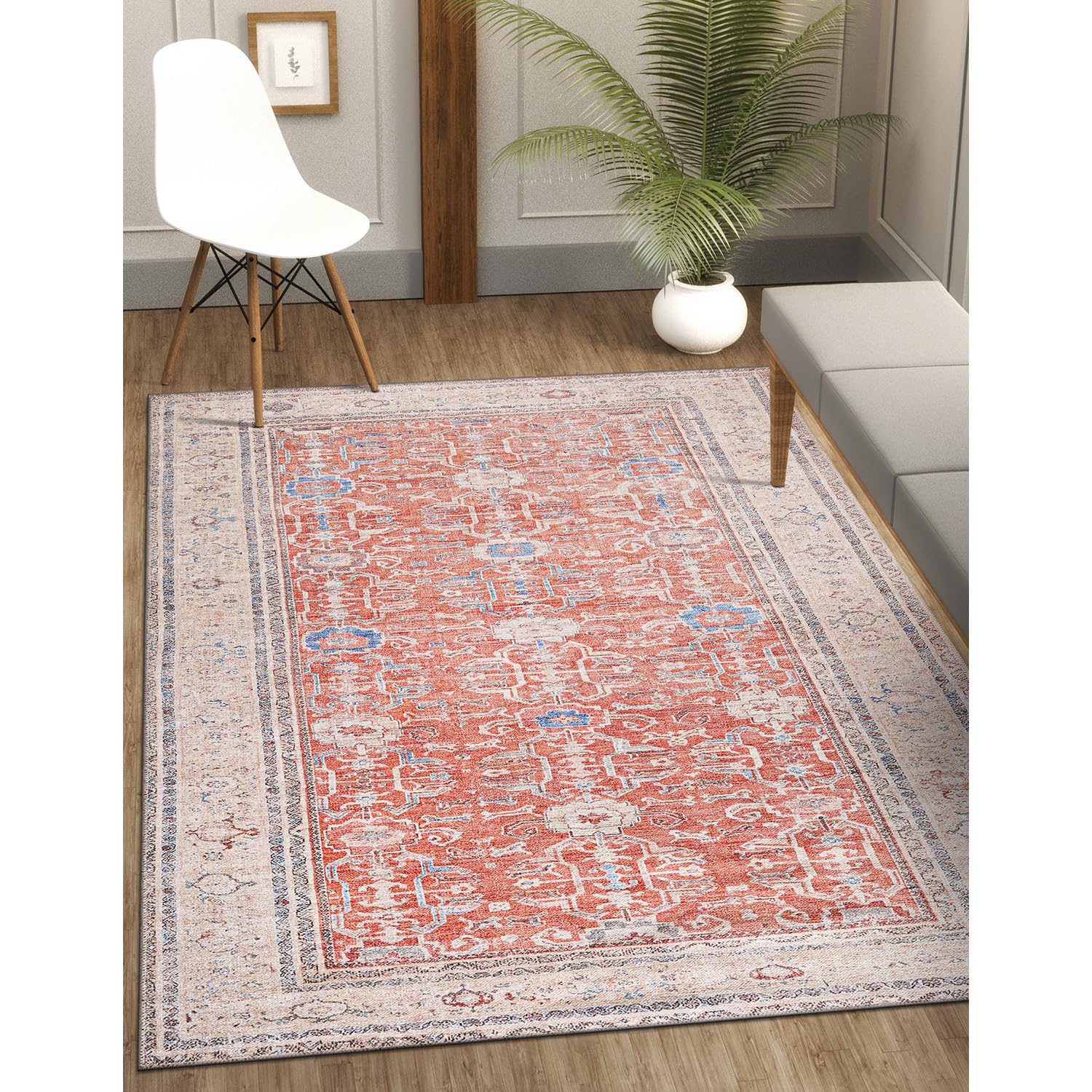 CAMILSON Machine Washable Area Rugs with Non Slip Anti-Slip Backing for ...