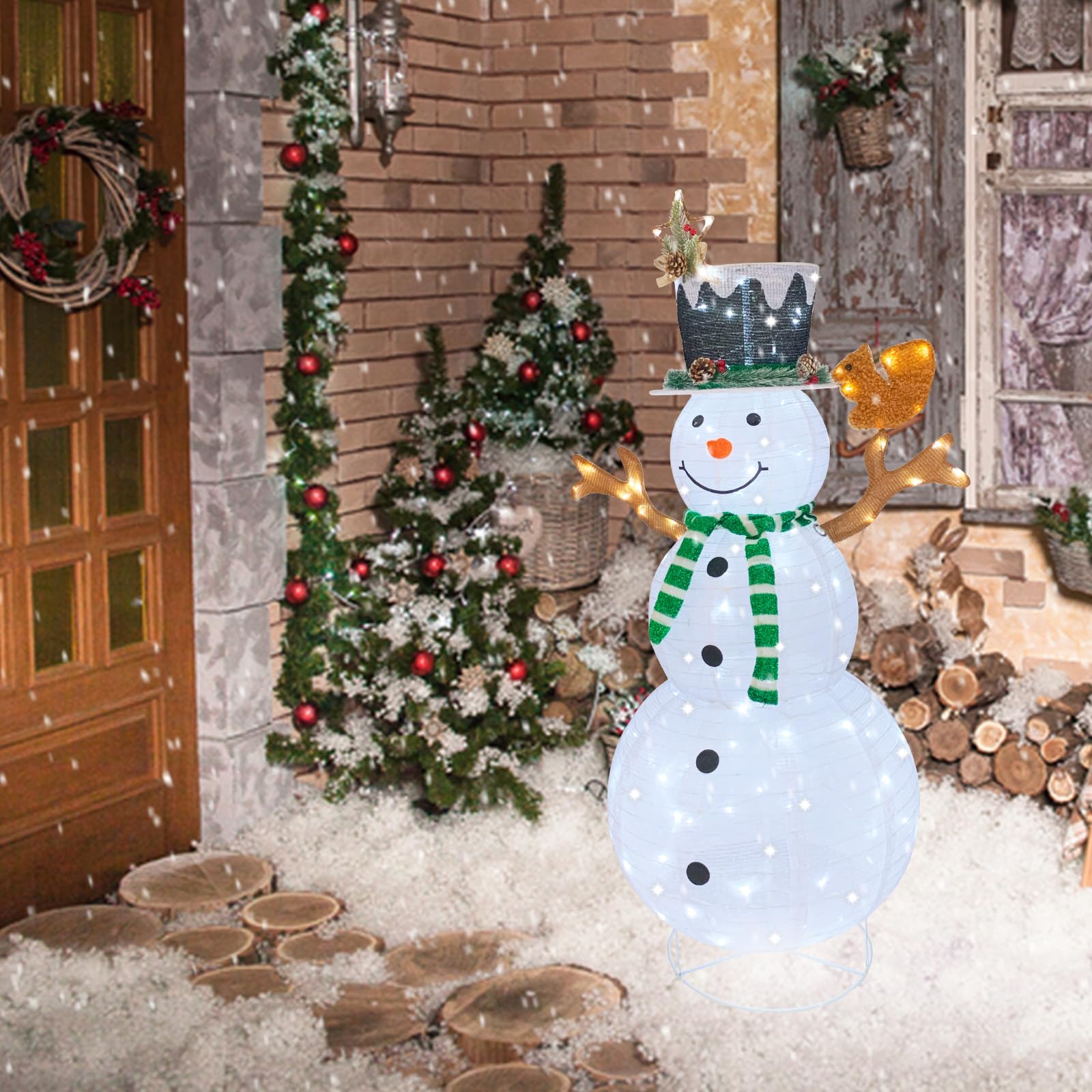 Snapklik.com : Outdoor Snowman Lighted, Pop-Up Lighted Snowman Outdoor ...
