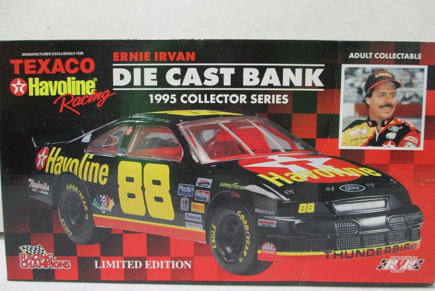 Amazon.com: Racing Champions Texaco Havoline Ernie Irvan Die Cast Bank ...